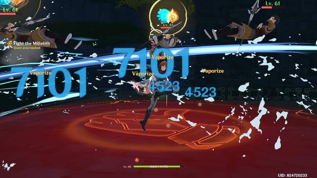 Reached 1 million crit with my boy childe in a lvl 60 scara boss (6/10 ...