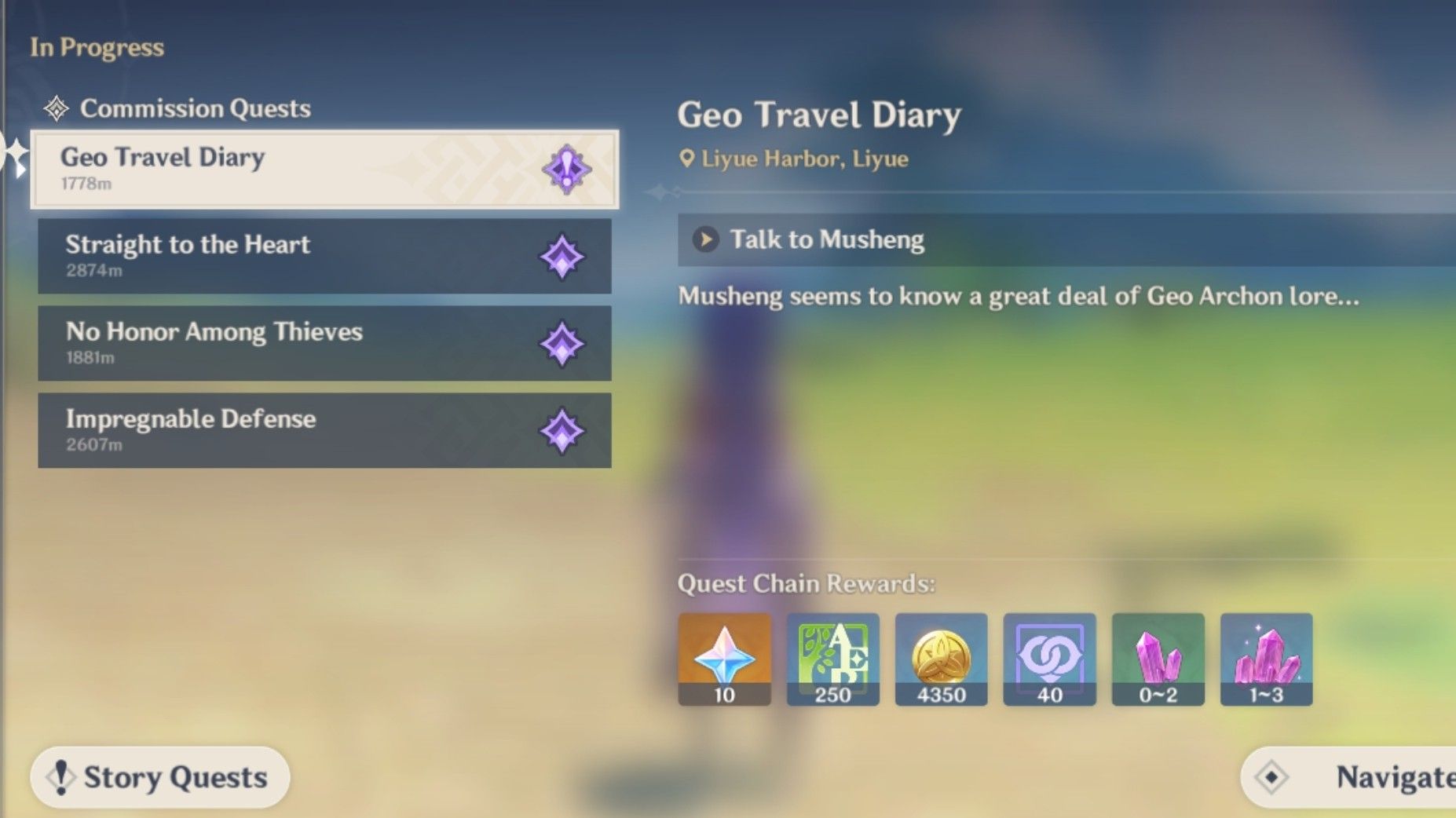 How to: "Geo Travel Diary ~ God of History" ~ Liyue Quest Series Part ...