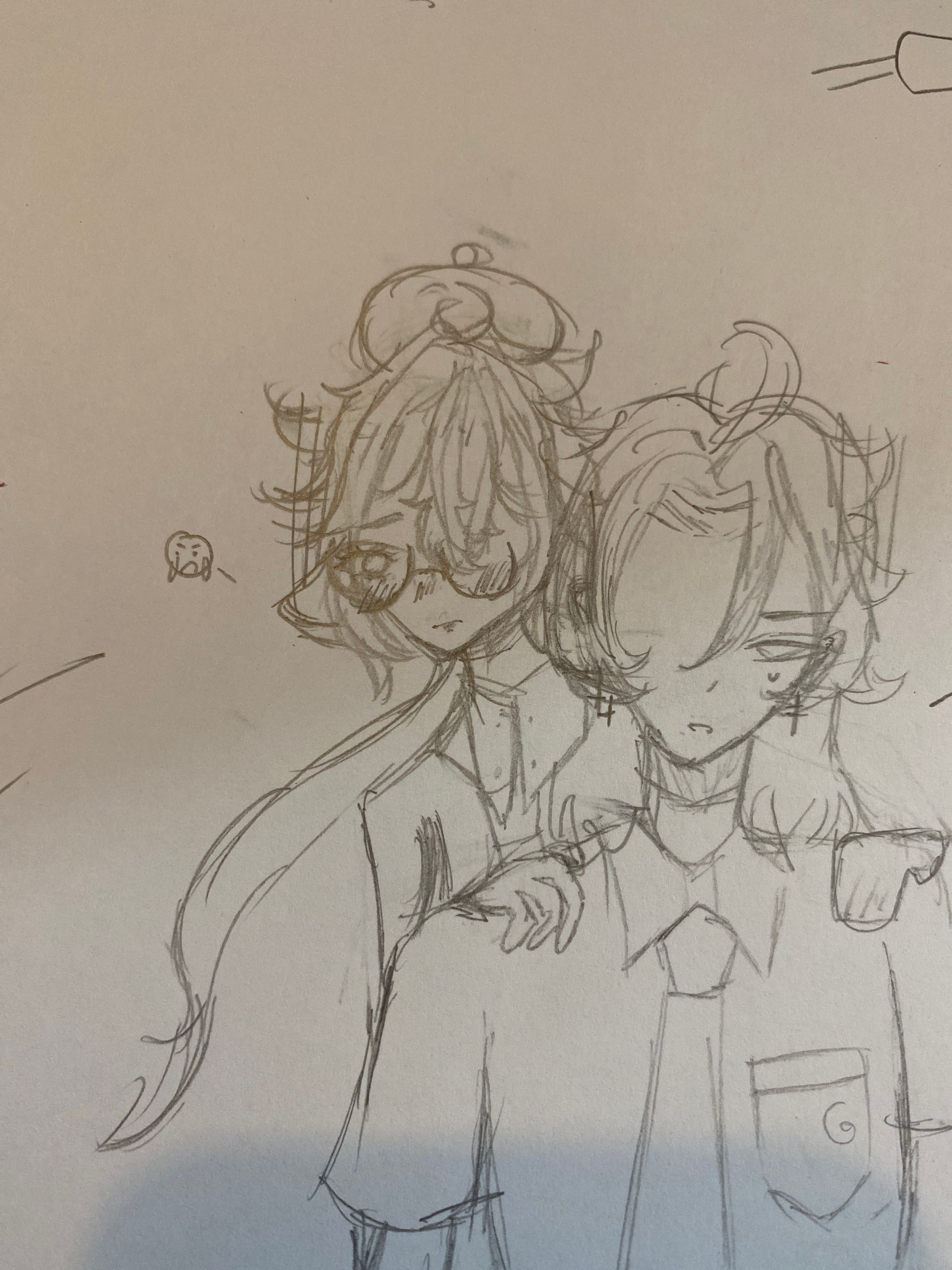 I do not know how to draw eyes but i love albedo and sucrose together 😻 ...