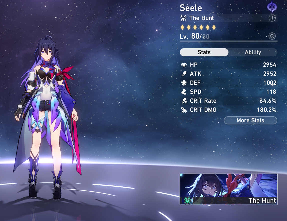 My Seele lvl80 E0S1 Honkai: Star Rail | HoYoLAB