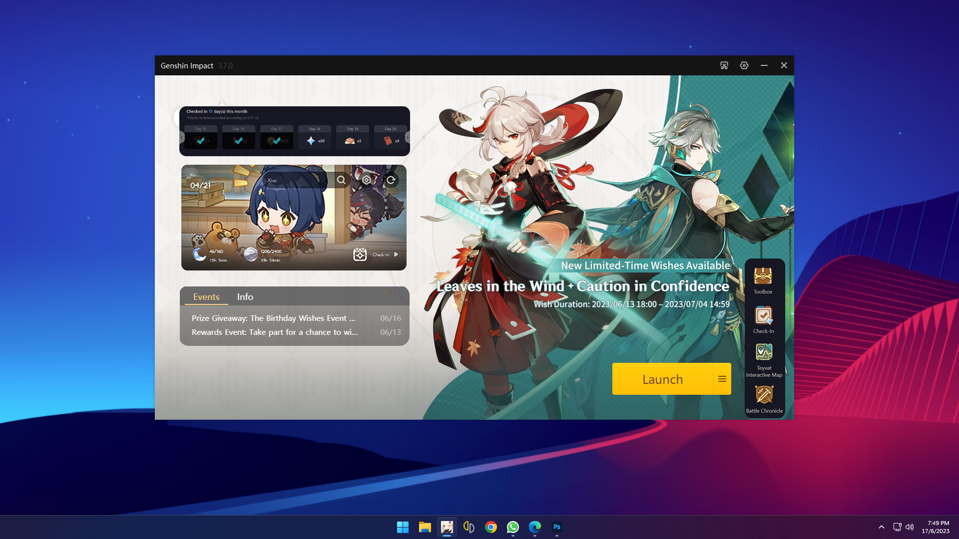 Adding some useful things on pc Launcher client Genshin Impact | HoYoLAB
