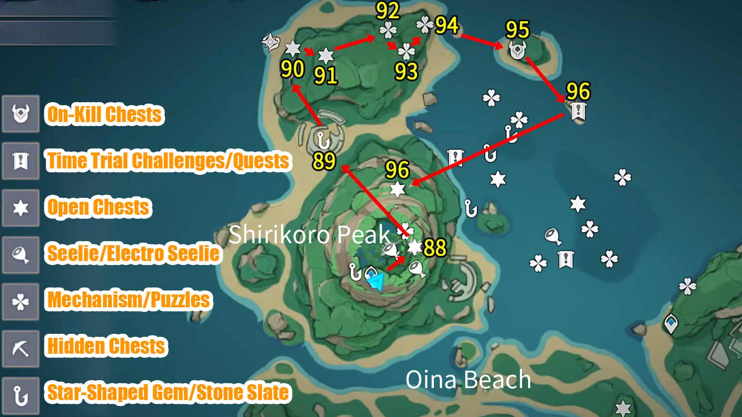 Inazuma Chest Collection Guide 28 – Shirikoro Peak Part 1 (#88-96 ...