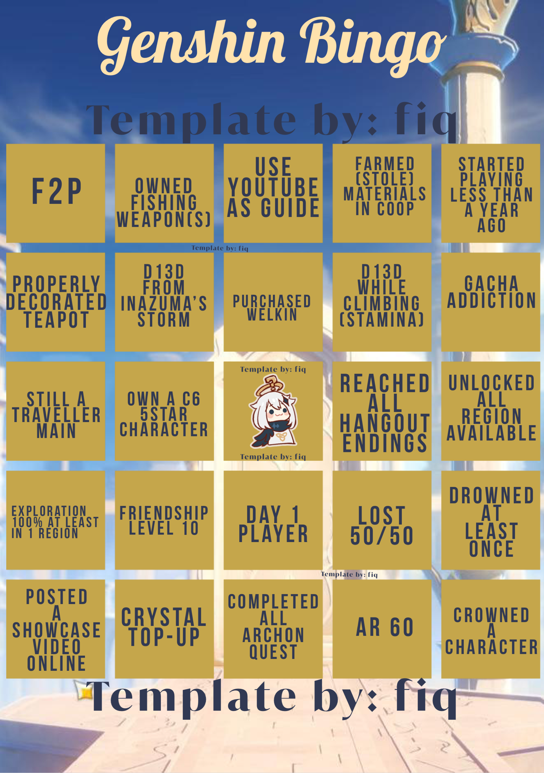 Genshin template Genshin Impact | HoYoLAB