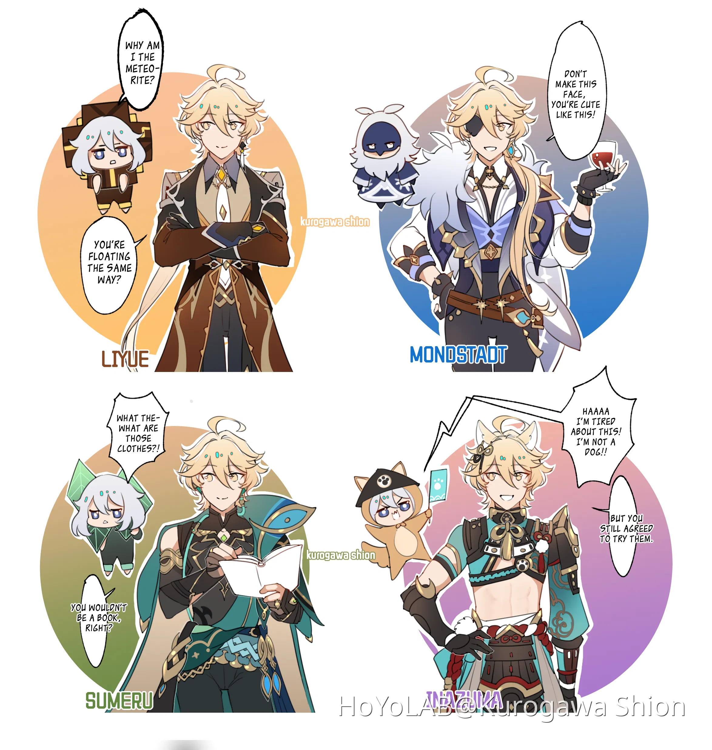 Aether outfit swap for each nation! Genshin Impact | HoYoLAB