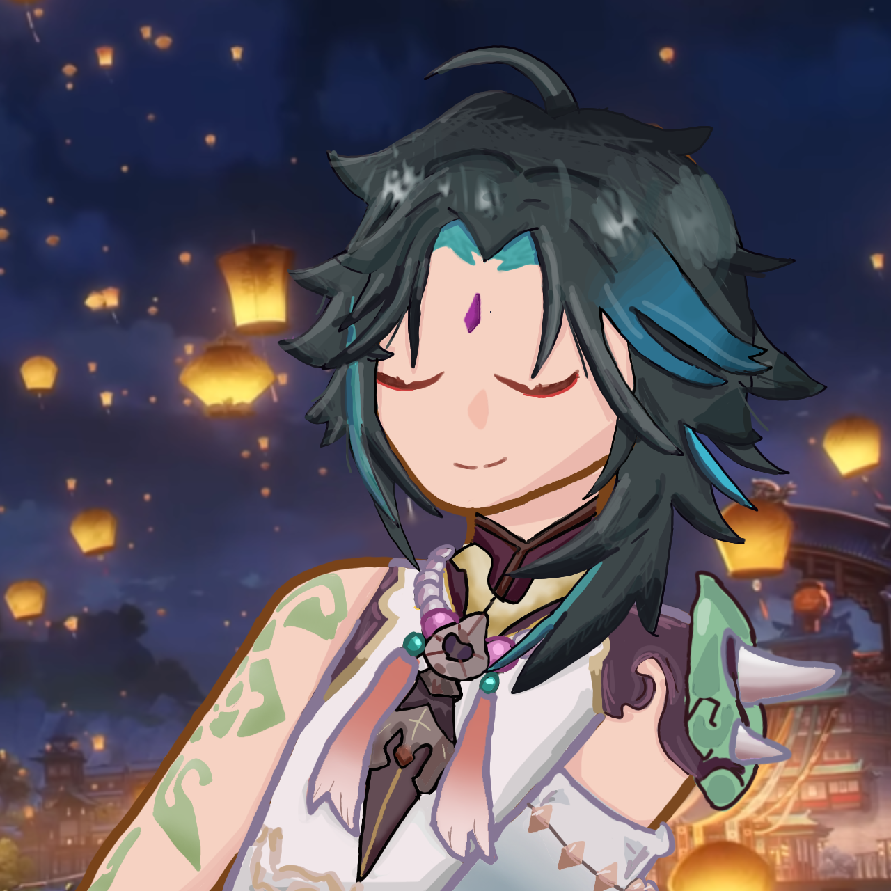 for my main xiao :) (i hate the pose) why did i spent almost 11 hours ...