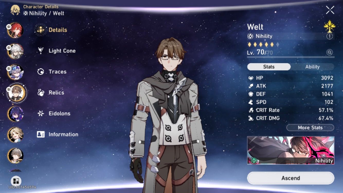 Welt Yang in perfect full built Honkai: Star Rail | HoYoLAB