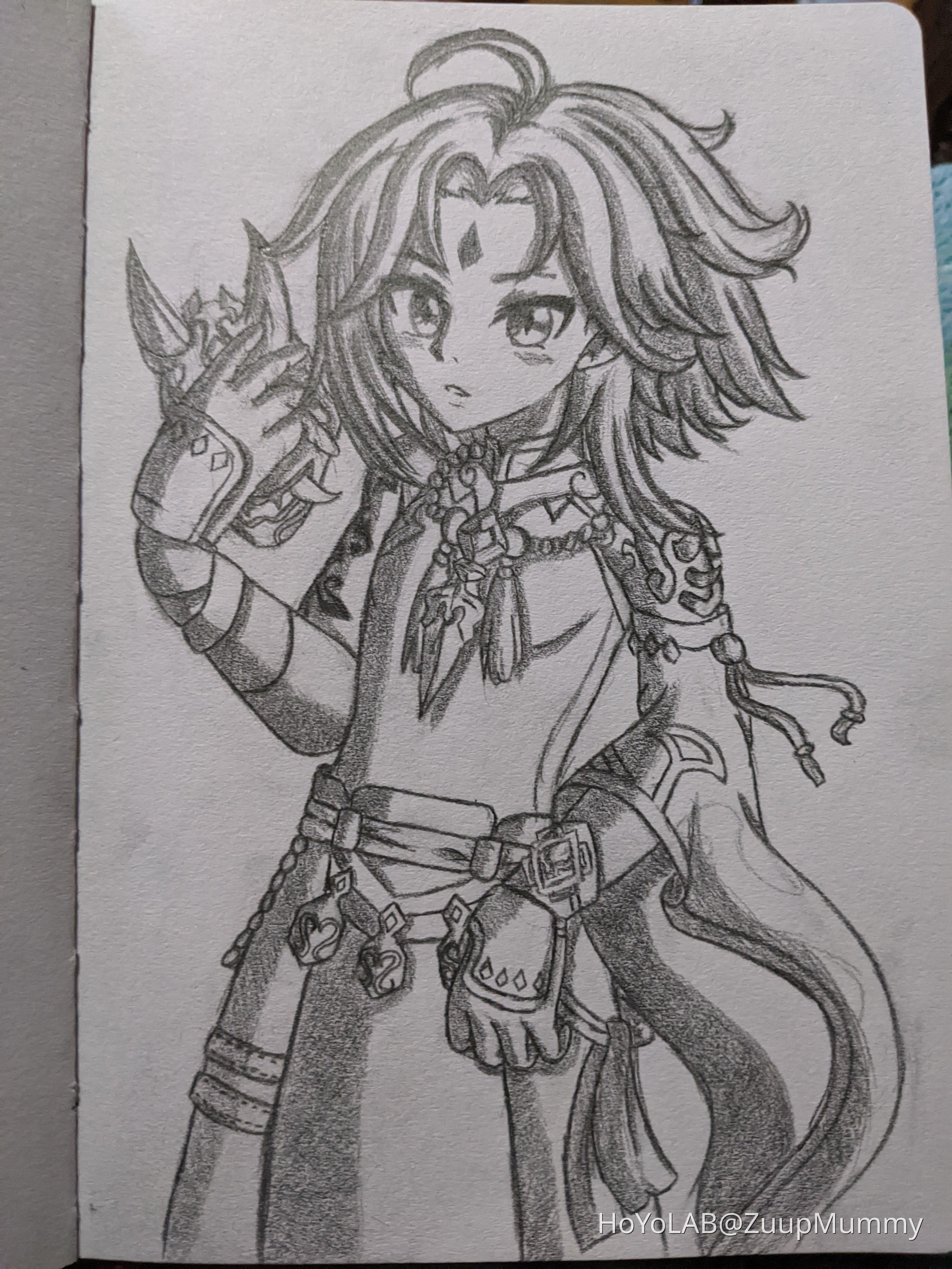 Xiao sketch Genshin Impact | HoYoLAB