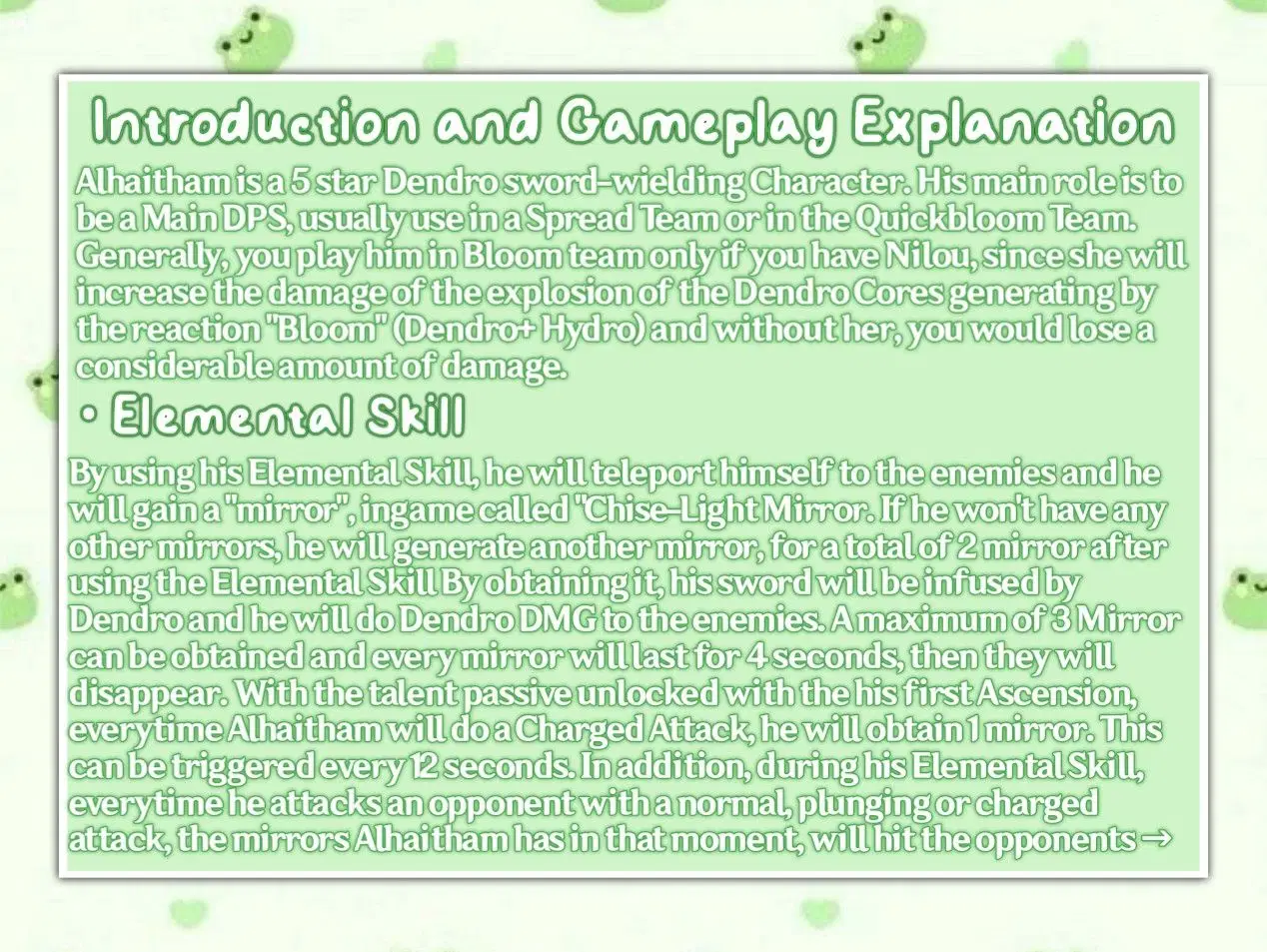 [ Version 3.7 ] Alhaitham Build — Dendro on Field DPS Genshin Impact ...