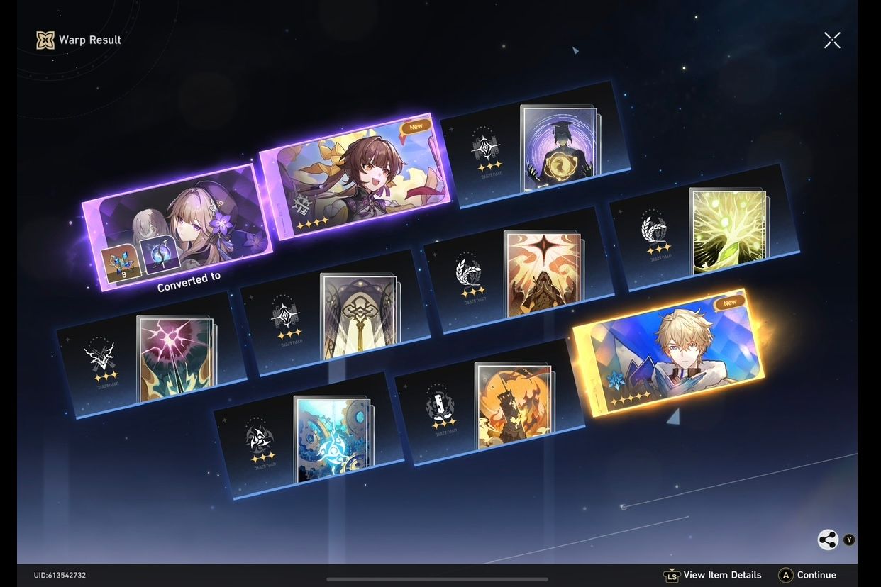 All my 5-stars from 300 Stellar Warps Honkai: Star Rail | HoYoLAB