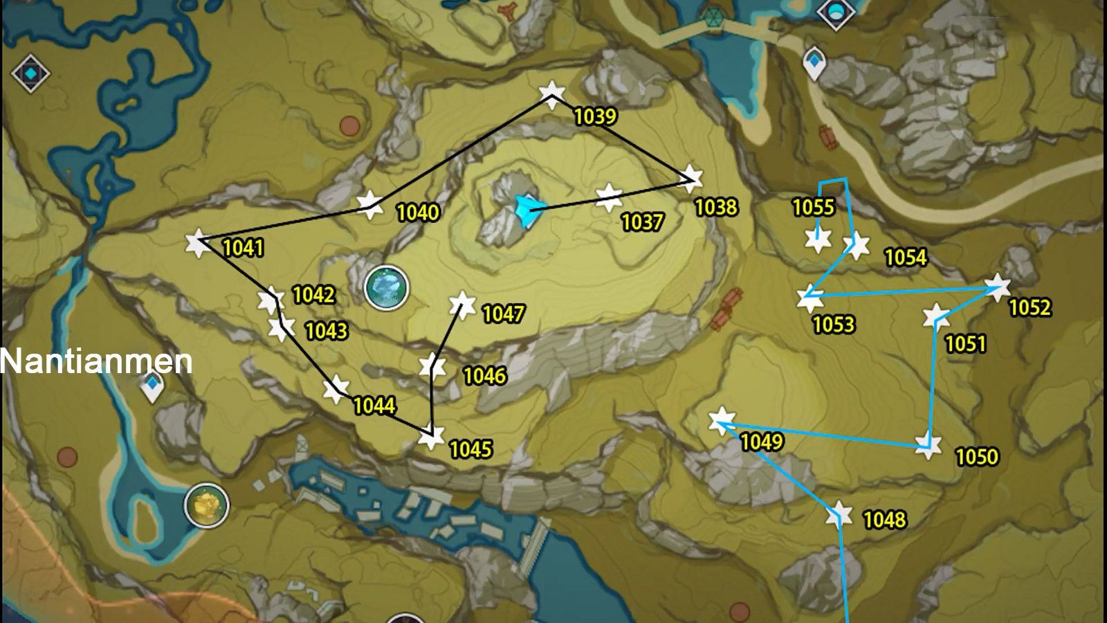 Liyue Chest Collection Guide 55 — Nantianmen I (#1037-1055) Genshin ...