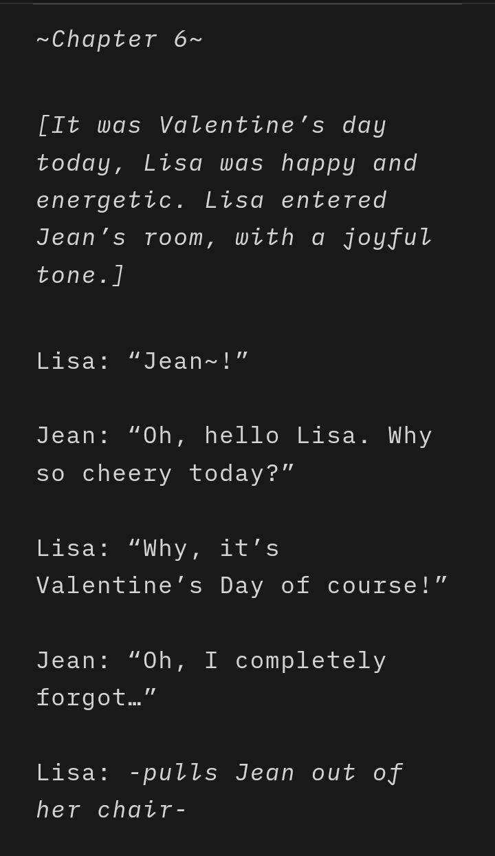 Chapter 6; Jean x Lisa by yours truly~ Genshin Impact | HoYoLAB