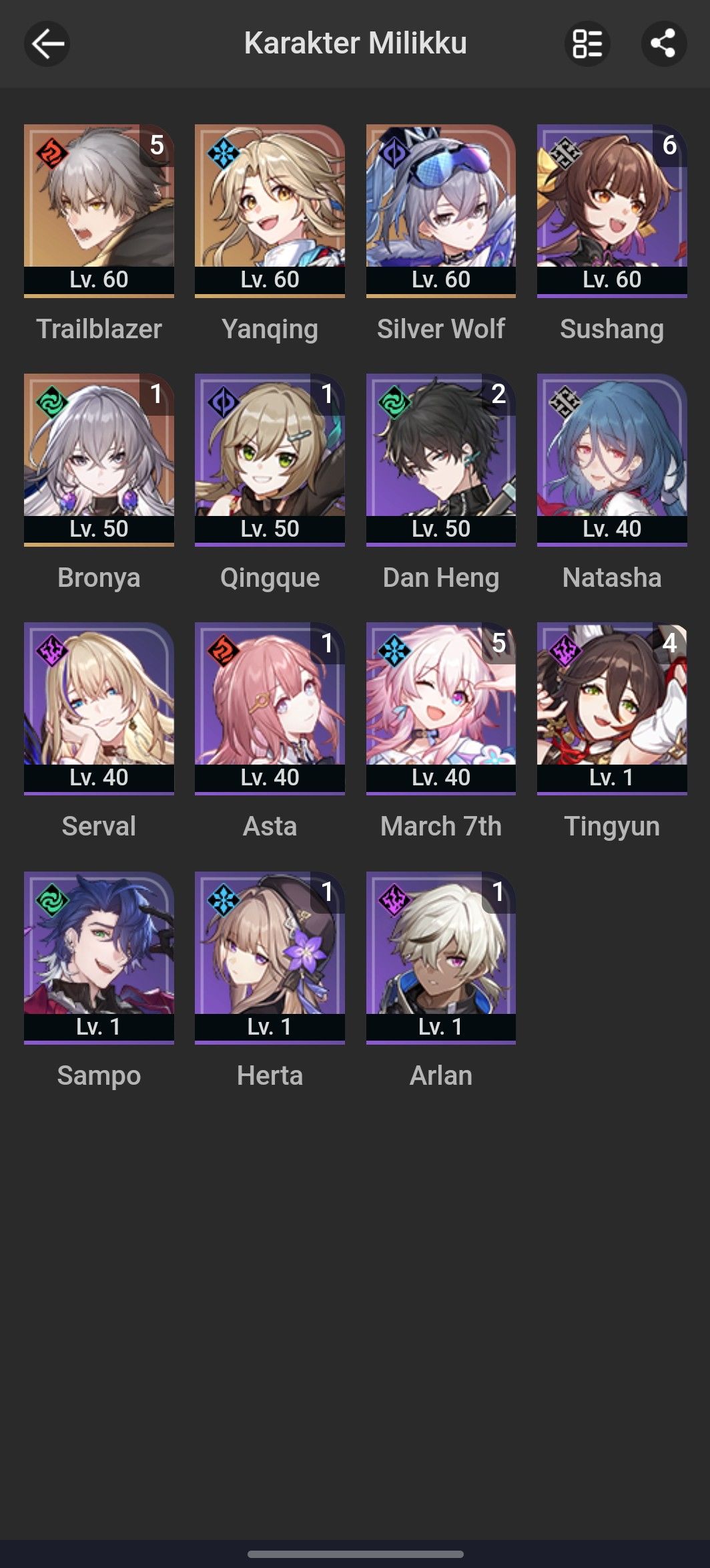 Mending mana sushang E6 apa yanqing buat dps Honkai: Star Rail | HoYoLAB