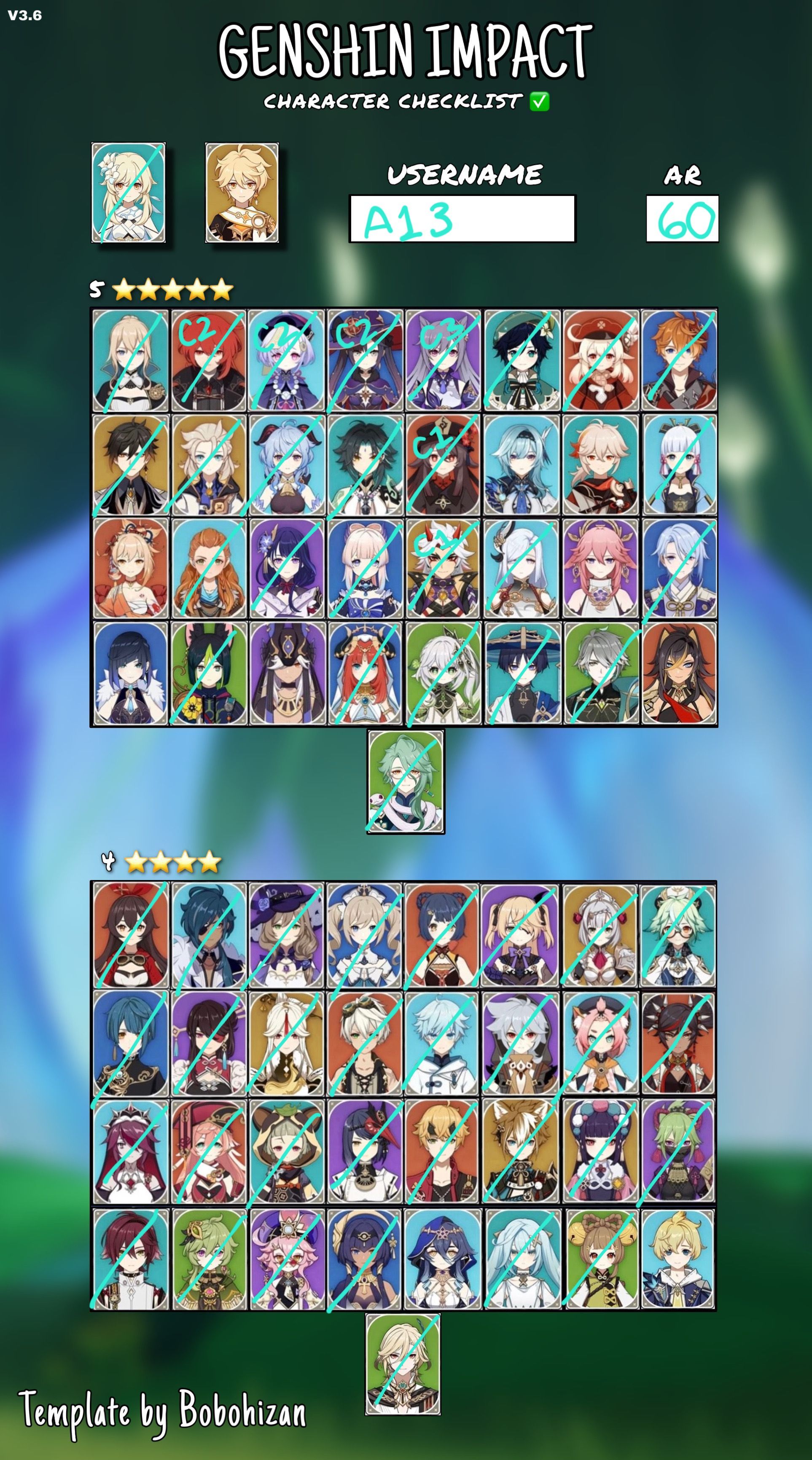 My Genshin Template Updated! Genshin Impact | HoYoLAB