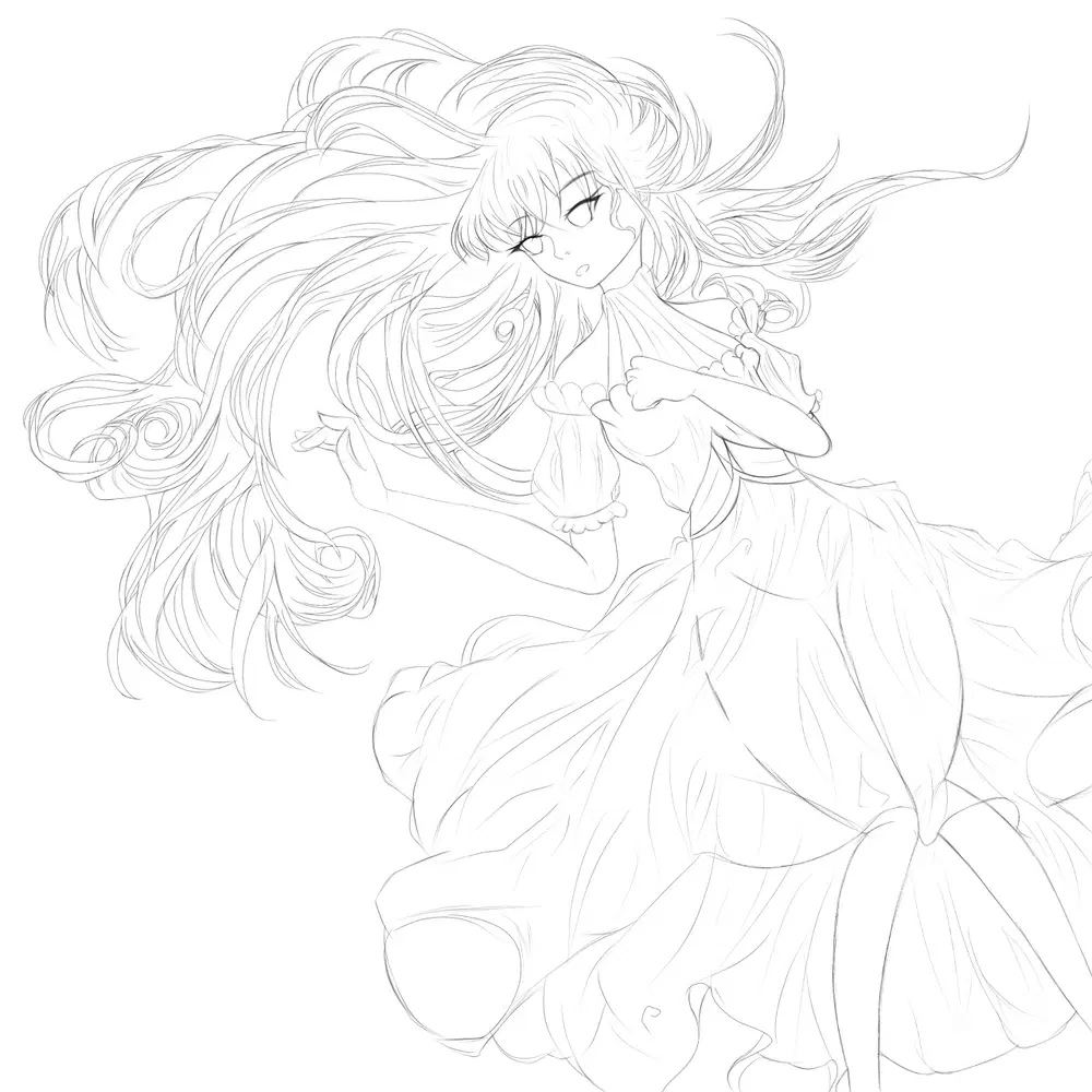 how to draw anime girl laying down