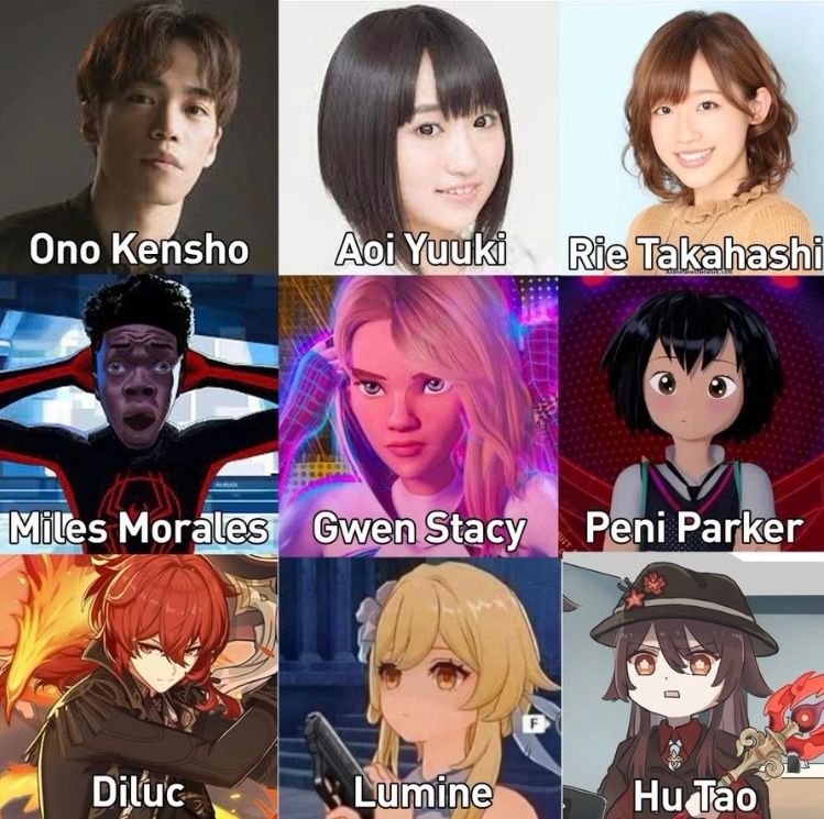 Same voice actors Genshin Impact | HoYoLAB