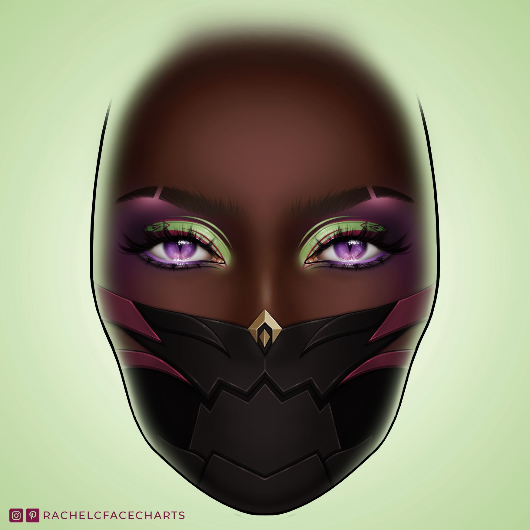 Makeup look inspired by Kuki Shinobu 🗡️ Genshin Impact | HoYoLAB