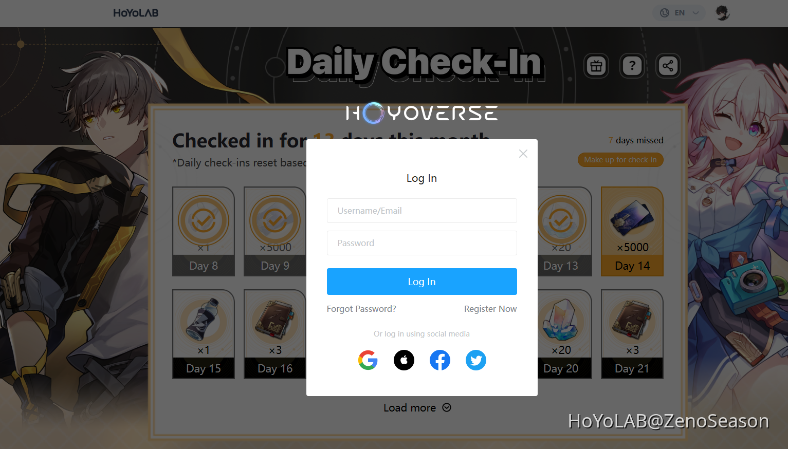 Why does Daily Check-in required me to Log In again and again? Honkai ...