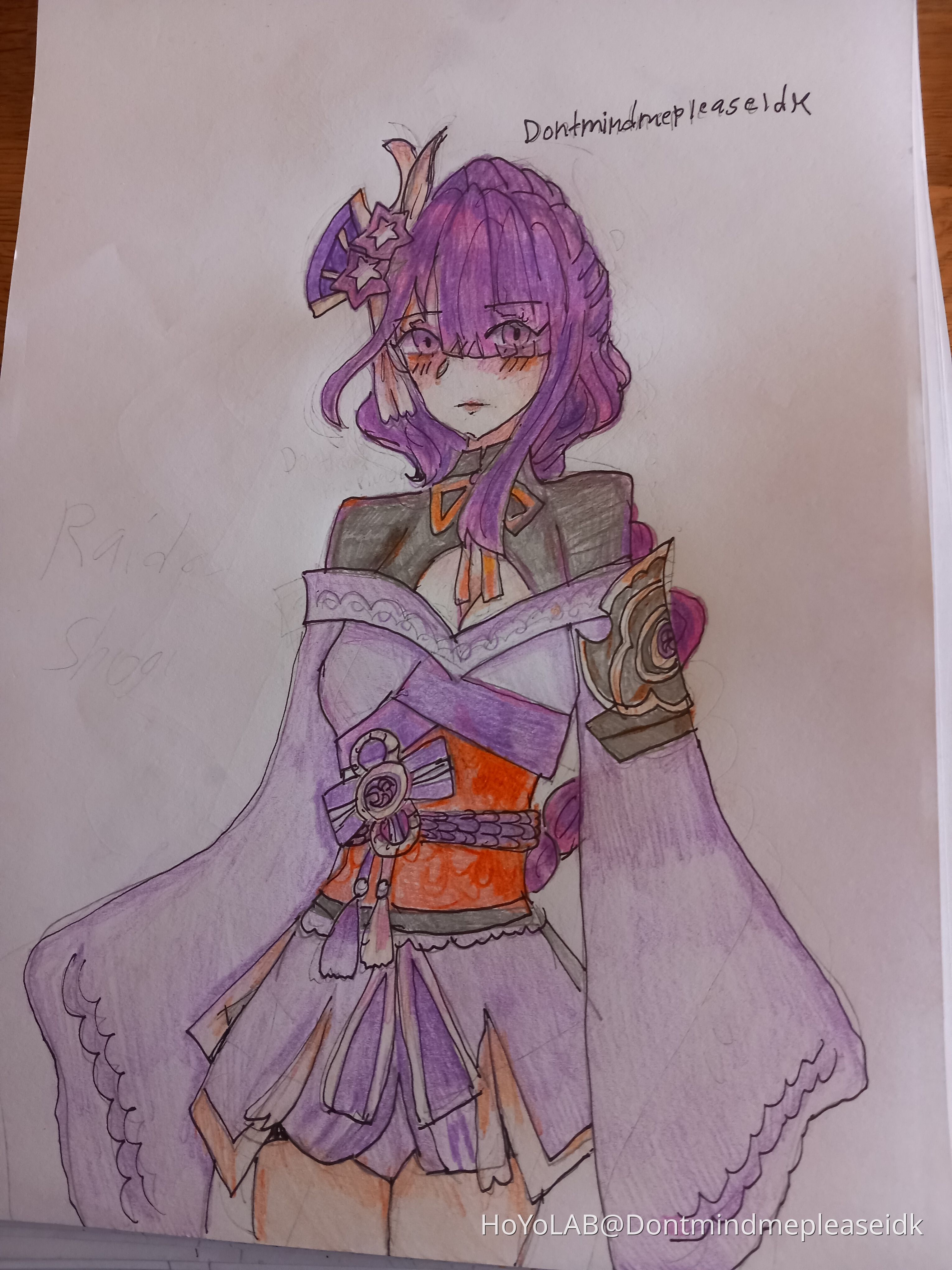 Raiden Shogun drawing! (250 follower special!) Genshin Impact | HoYoLAB