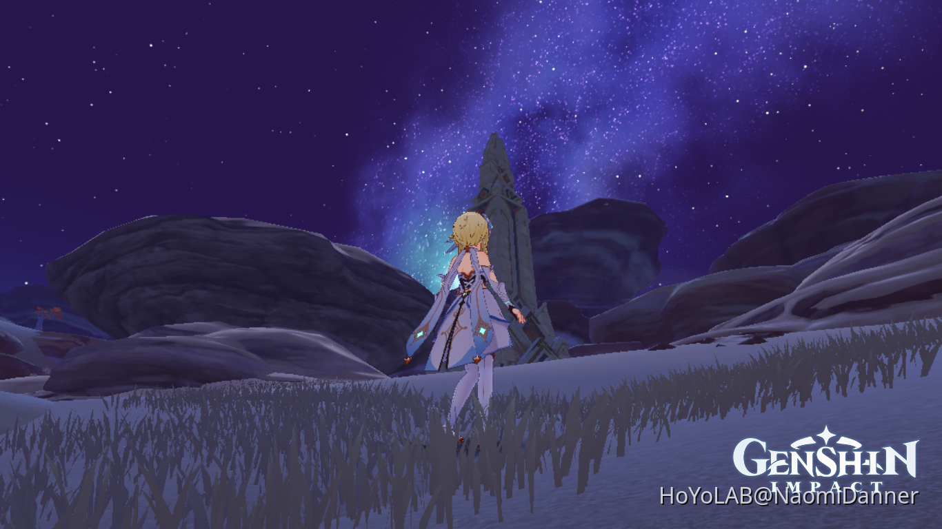The Sumeru Desert is absolutley GORGEOUS at night!! Genshin Impact ...