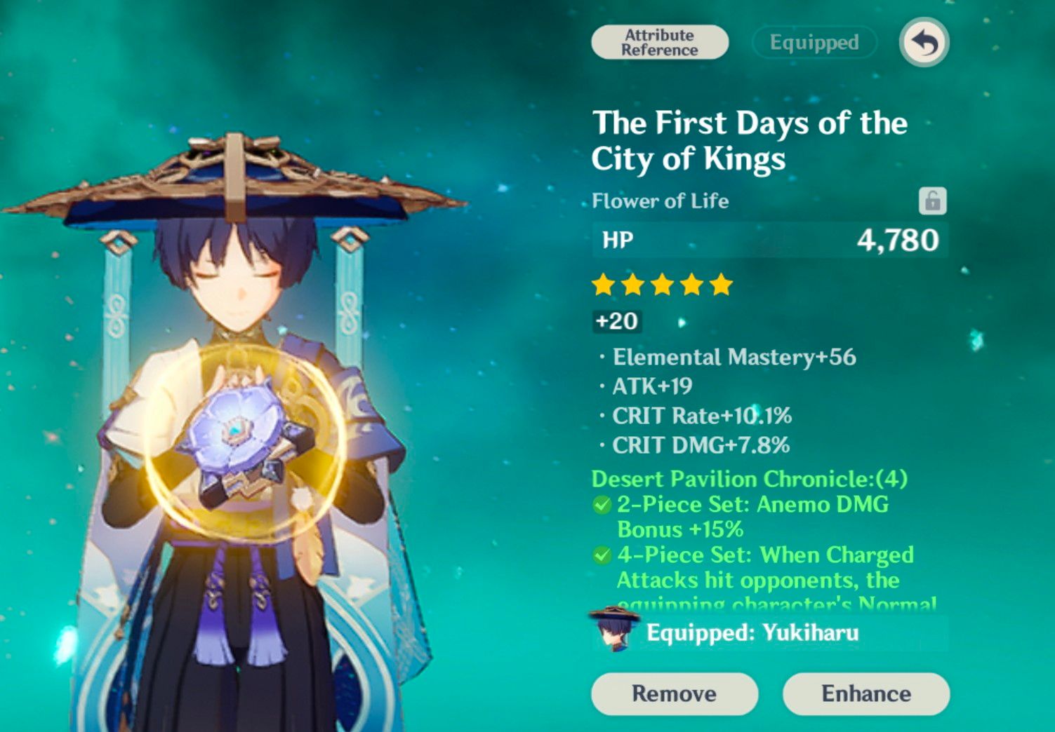 after months of farming, my wanderer can finally wear decent 4PC DP 😭🥺 ...