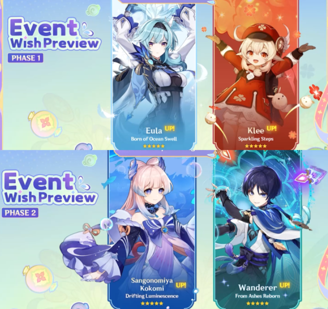 Banners dá 3.8 Genshin Impact | HoYoLAB