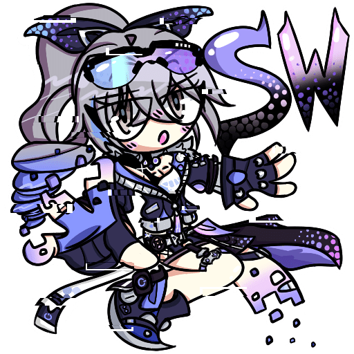 "Glitching away" - Silver Wolf Graffiti Hackers Art Entry! Honkai: Star ...