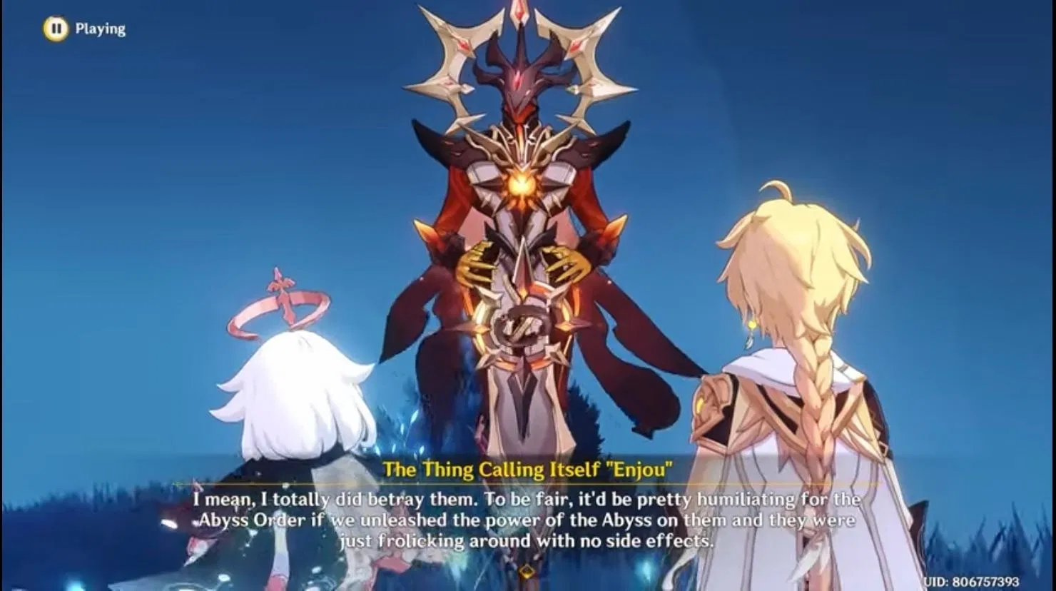 The thing calling itself “Enjou”, will you marry me? Genshin Impact ...