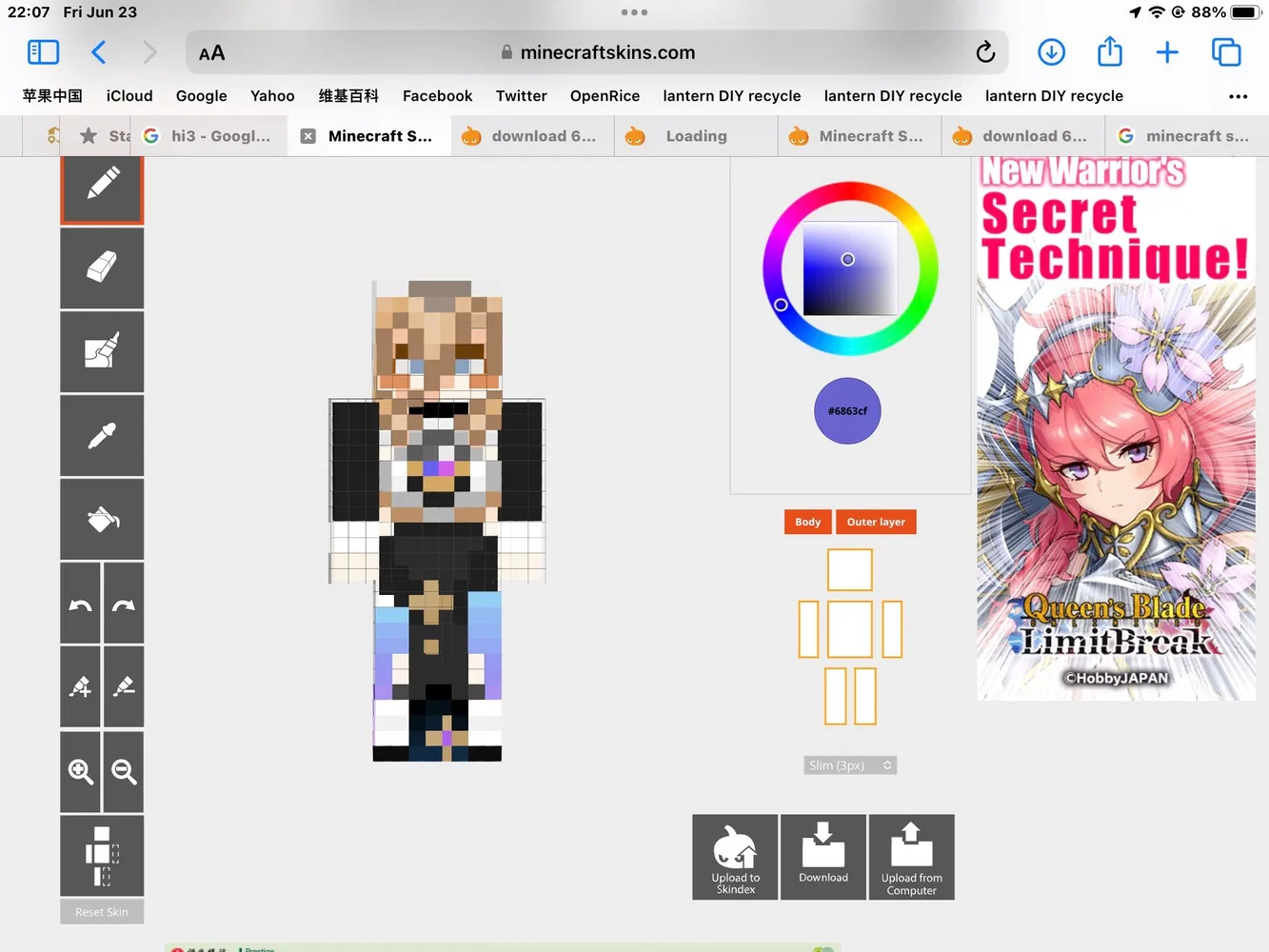 Aponia Minecraft skin (edit wait no the head I need to fix smth, will ...
