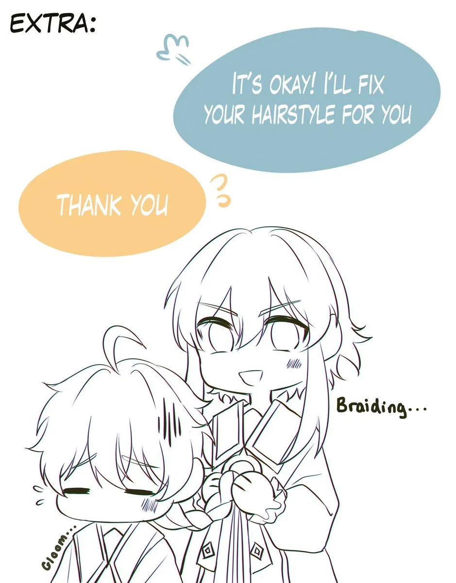 Childhood Memories ft. Aether & Lumine - Haircuts (By @bunbunartworks ...