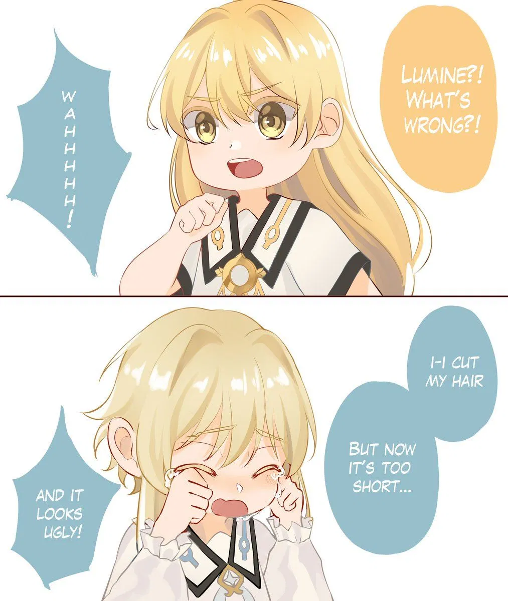 Childhood Memories ft. Aether & Lumine - Haircuts (By @bunbunartworks ...