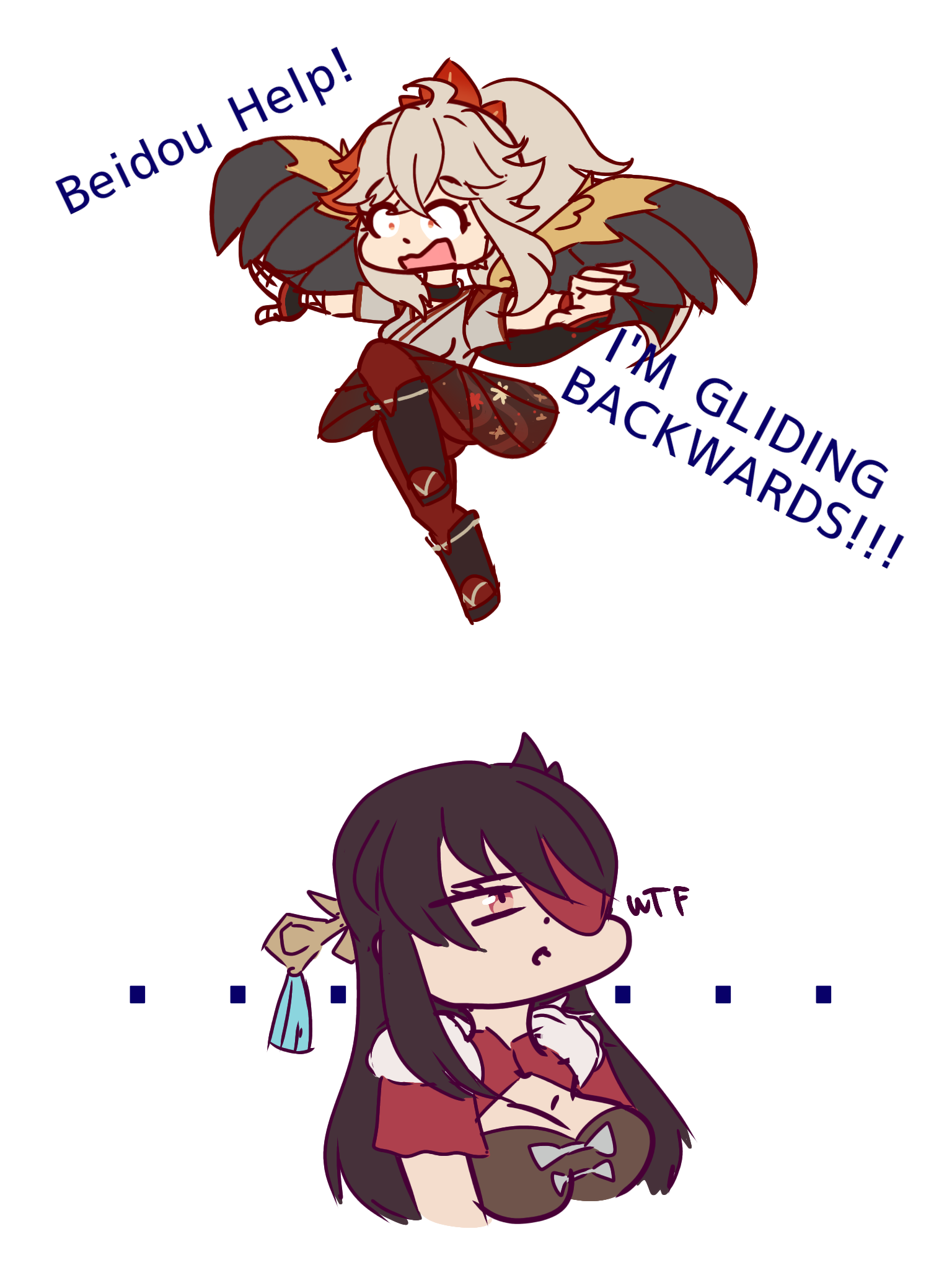 Day 6 of drawing female Kazuha everyday until I get him Genshin Impact ...