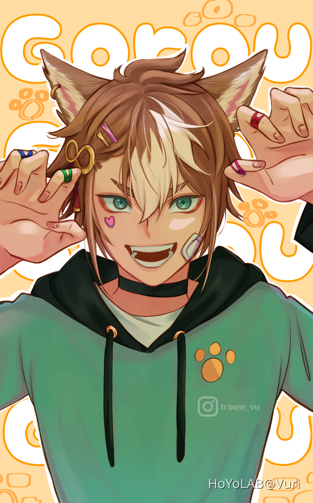 Re drawing Gorou 🧡 Genshin Impact | HoYoLAB