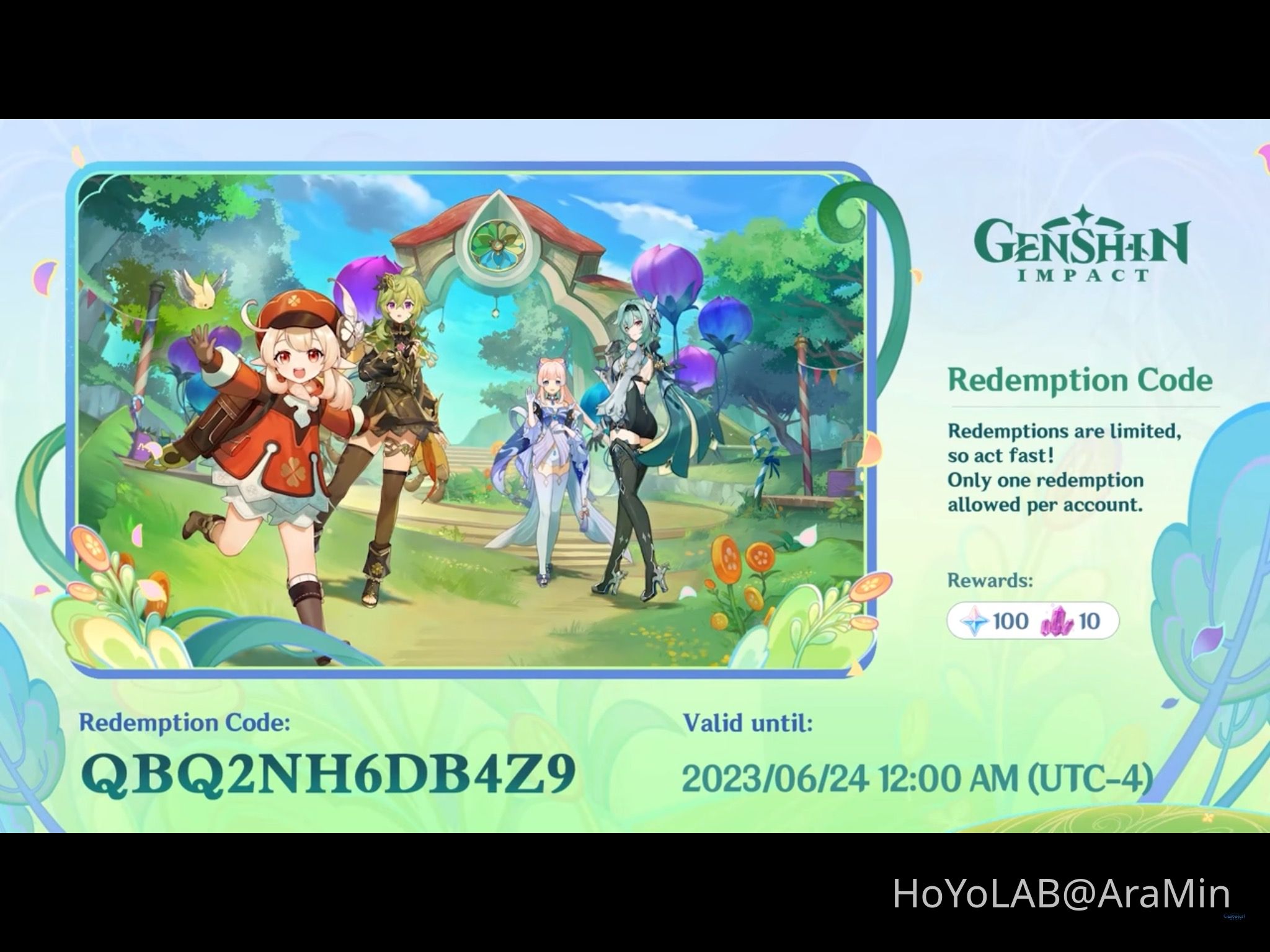 Banner 3.8 Redemption Codes!! Genshin Impact | HoYoLAB