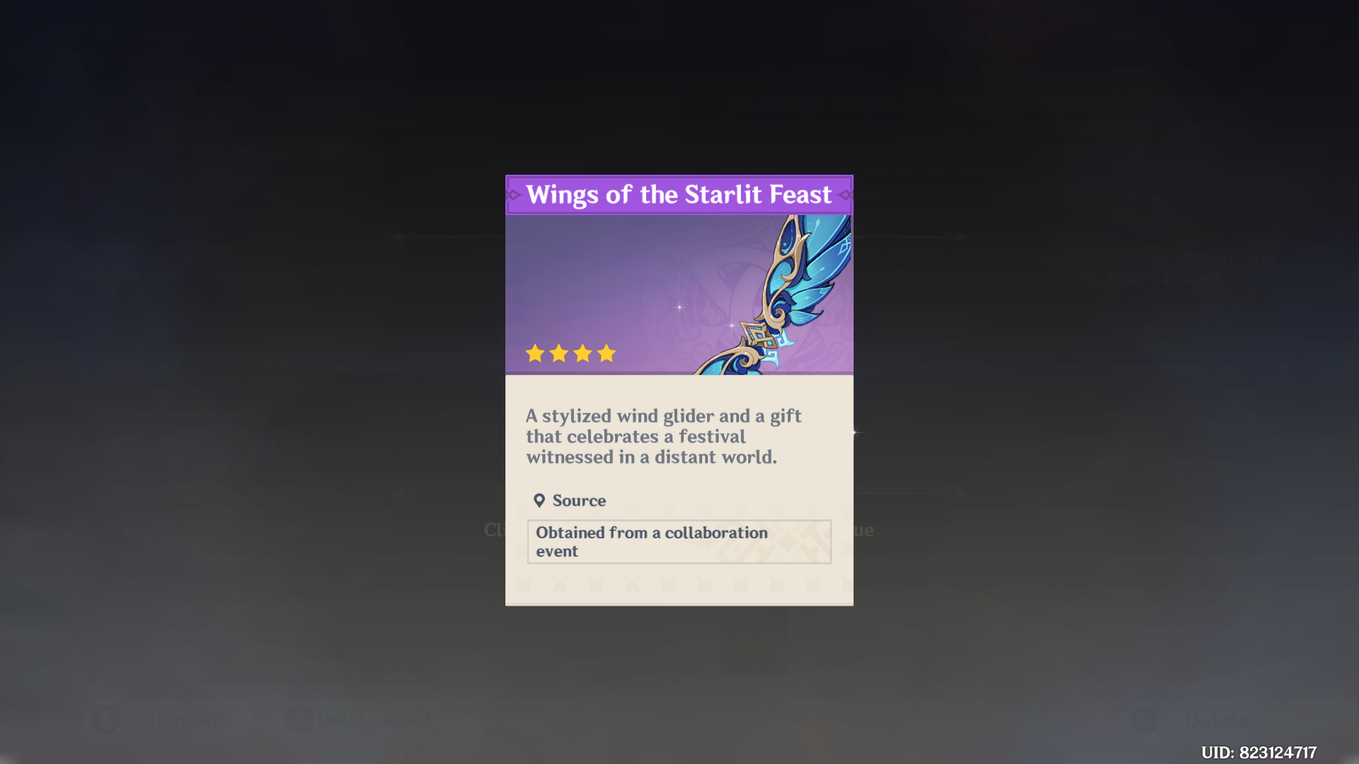 Amazon Prime Gaming - Wings of the Starlit Feast is here! (25.06.2023) Genshin Impact | HoYoLAB