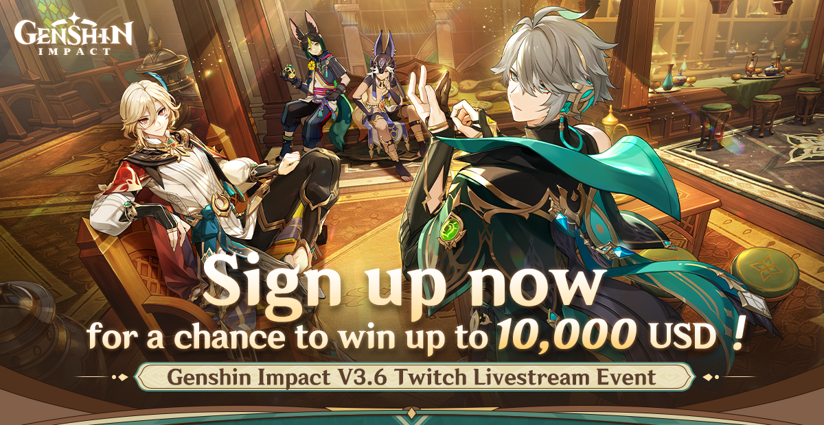 Thank you so much for the version 3.6 twitch streamer recruitment event ...