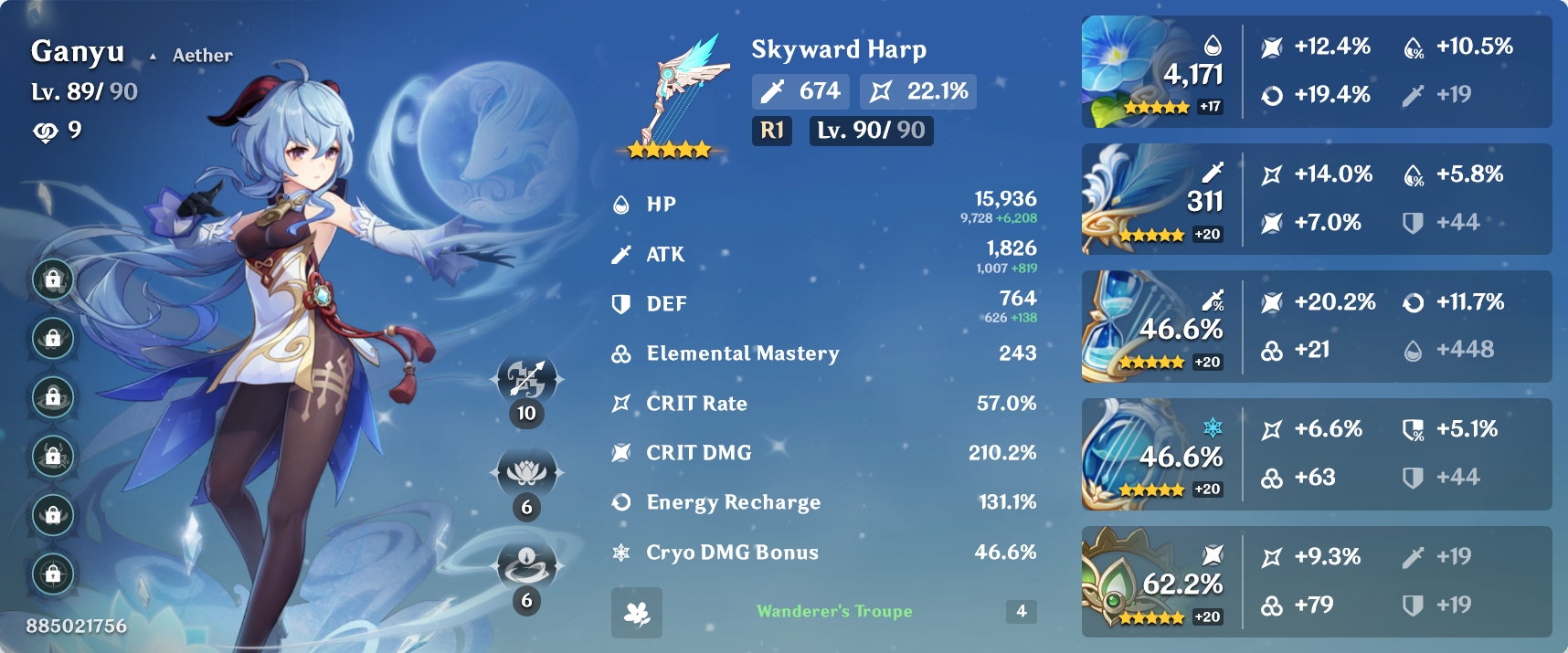 can someone review my melt ganyu build? Genshin Impact | HoYoLAB