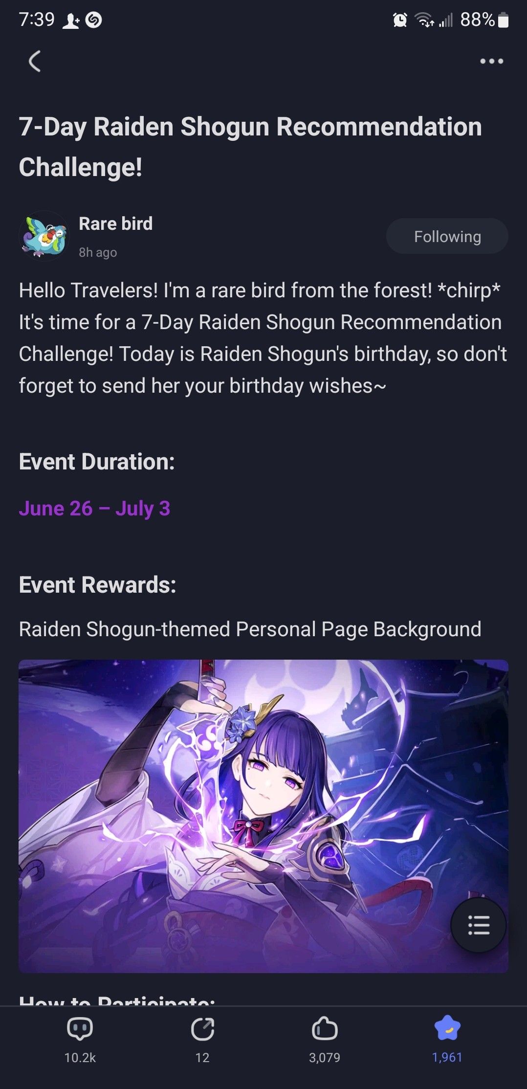 New Raiden Shogun 7 Day challenge for Raiden Lovers Genshin Impact ...