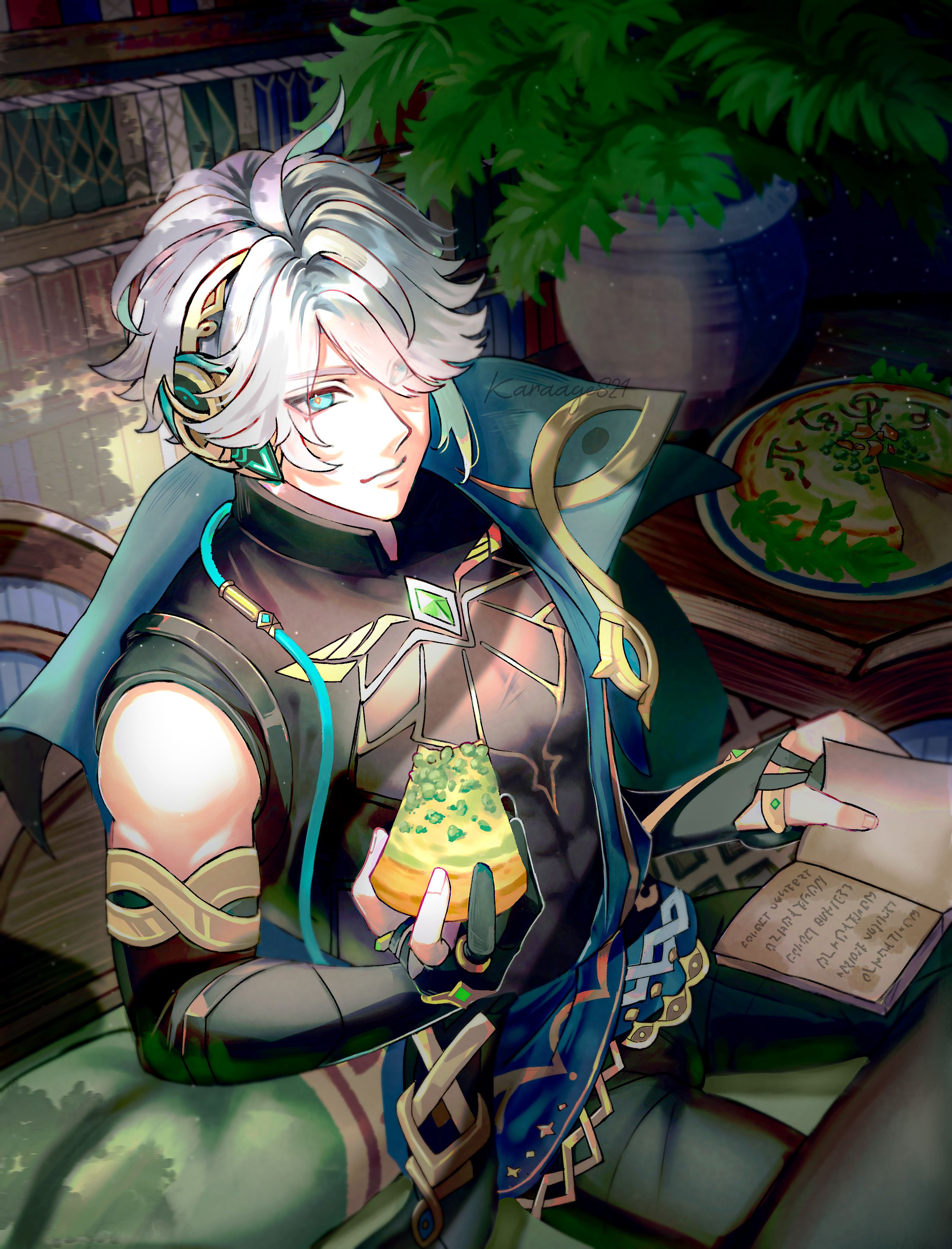 Alhaitham enjoying his sunny day🌱 Genshin Impact | HoYoLAB