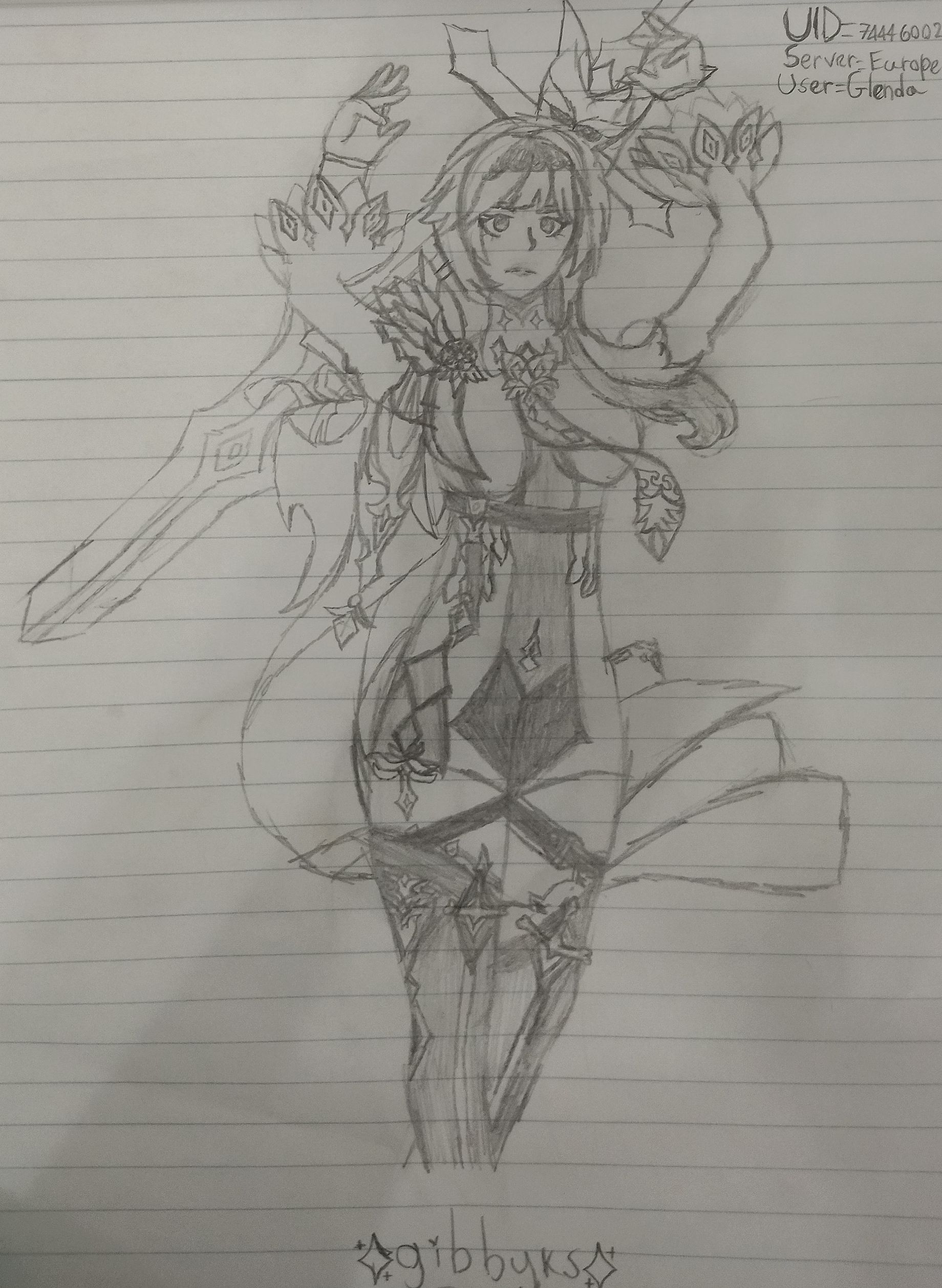 A drawing of eula!! Genshin Impact | HoYoLAB