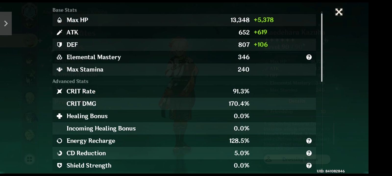 is my stats for kaz alright?:(( Genshin Impact | HoYoLAB