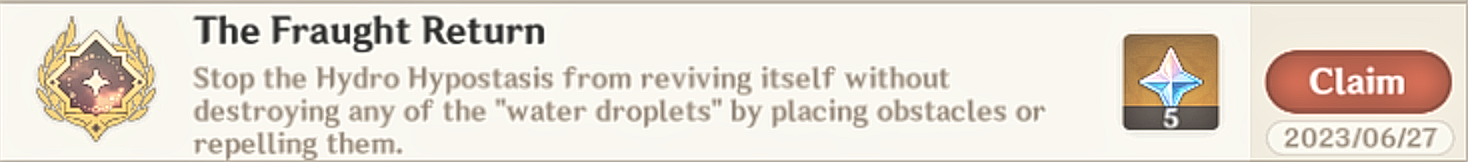 About the achievement The Fraught Return Genshin Impact | HoYoLAB