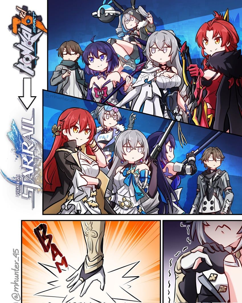 Senti just wanted to be in another game like the other :v Honkai Impact ...