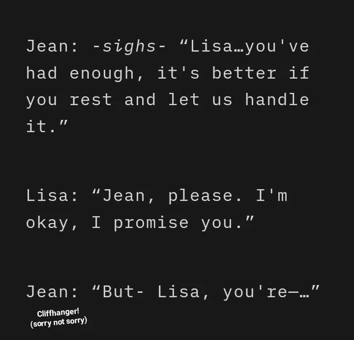 Chapter 15 Jean X Lisa By Yours Truly~ Genshin Impact Hoyolab