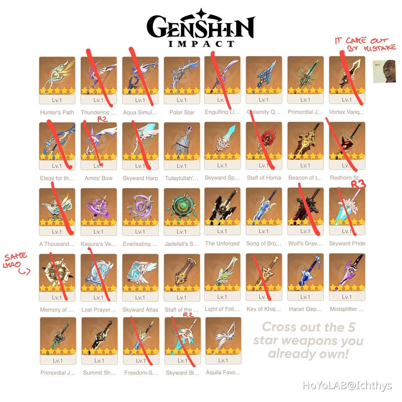 okay i think i have more bows than other weapons 💀 Genshin Impact | HoYoLAB