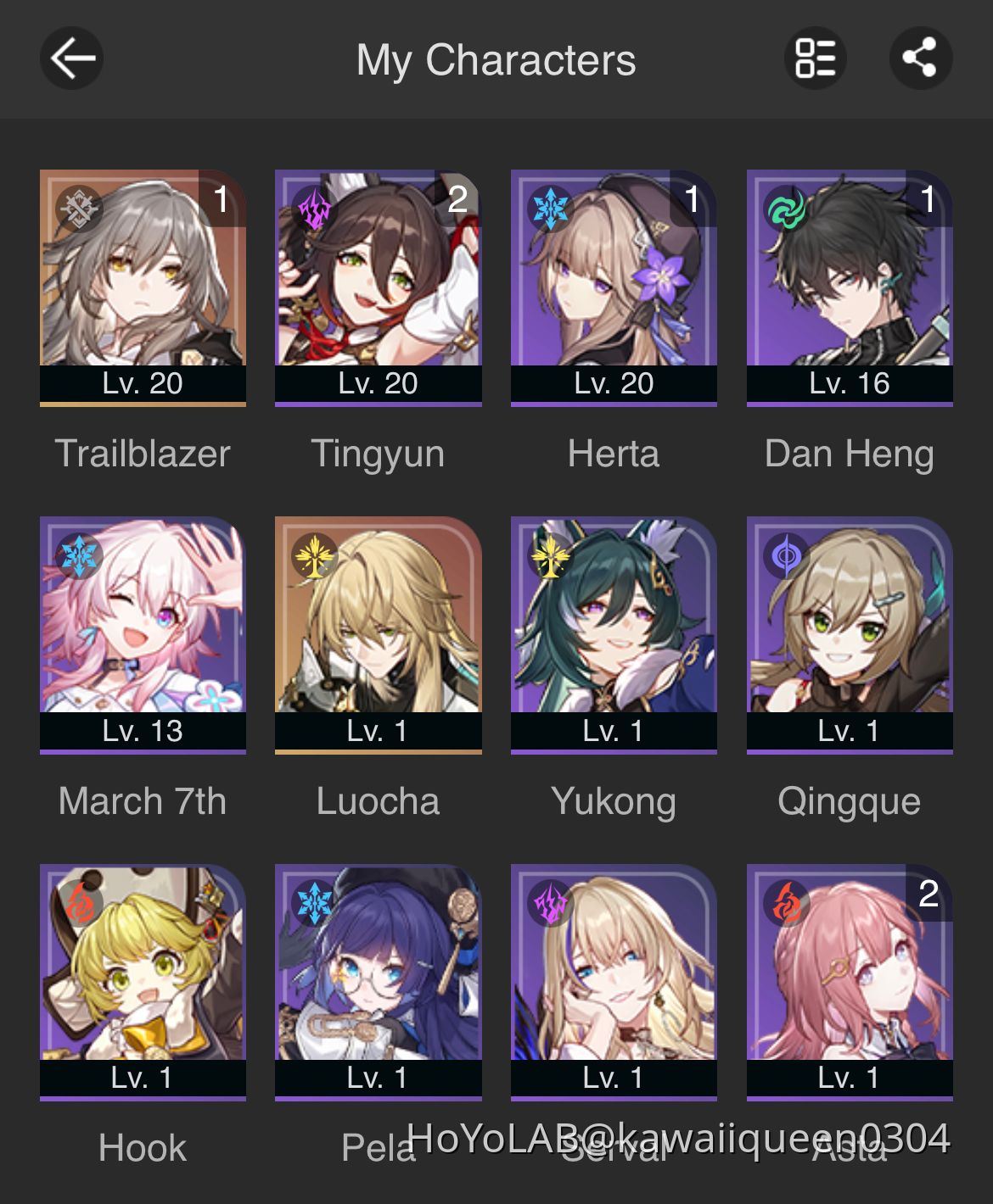 My HSR character collection Honkai: Star Rail | HoYoLAB