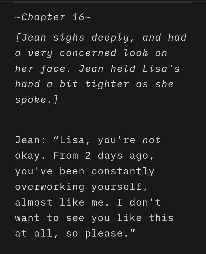 Chapter 16 Jean X Lisa By Yours Truly~ Genshin Impact Hoyolab