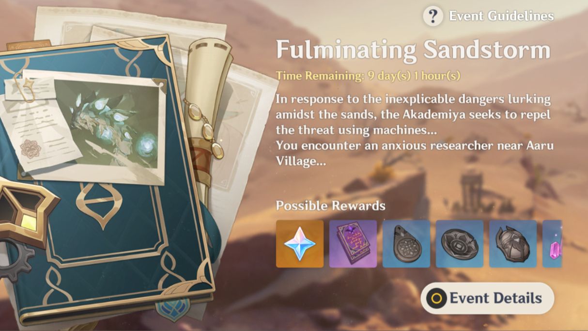 3.6 Fulminating Sandstorm (event) recording, no commentary Genshin ...