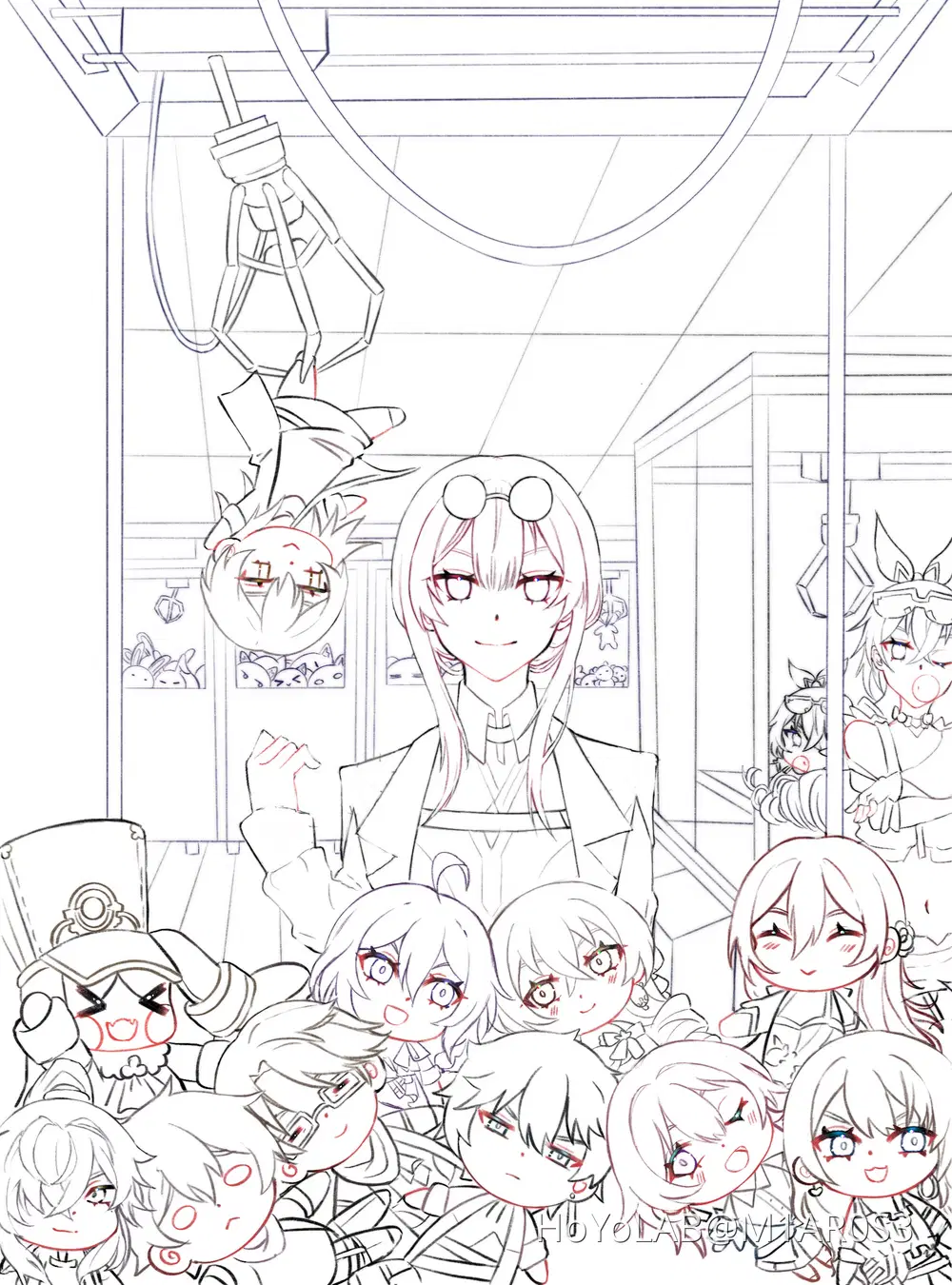 claw machine coloring pages