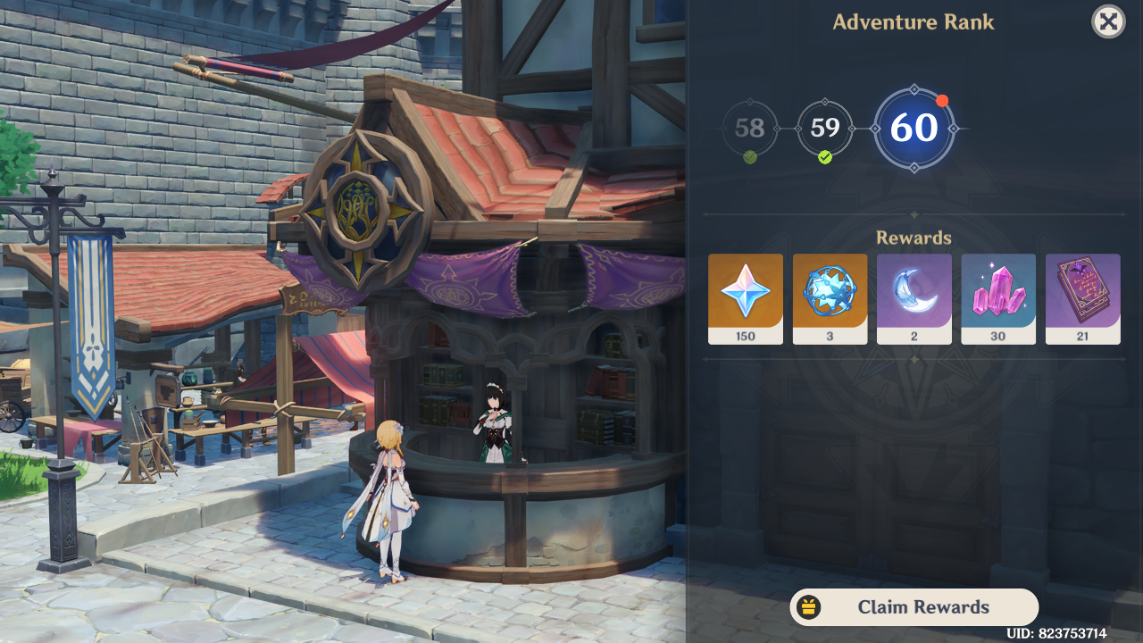 Adventure Rank | Level 60 Genshin Impact | HoYoLAB