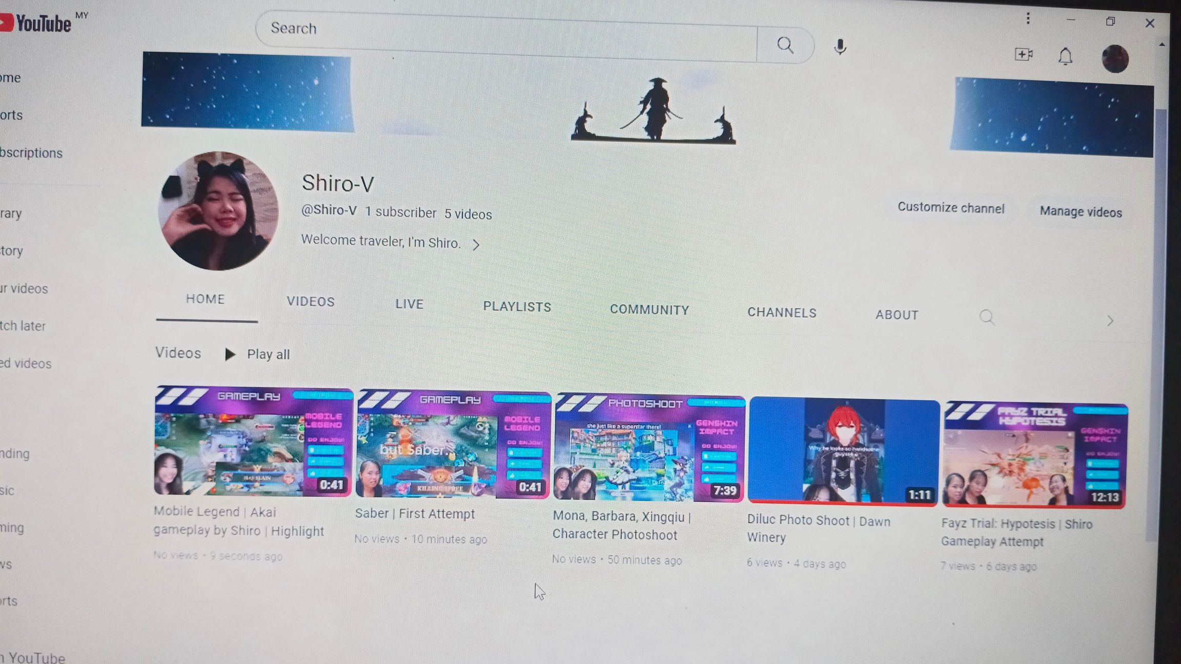 YouTube Channel (Genshin Gameplay n another game) Genshin Impact | HoYoLAB